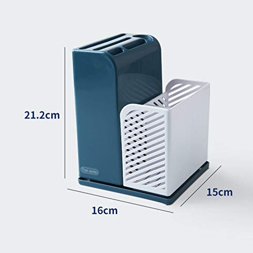 JHHDP Multi-functionn Kitchen Knife Holder 5 Hole Knife Rest Storage Rack Kitchen Drain Chopstick Cage Assembly (Color : Black)
