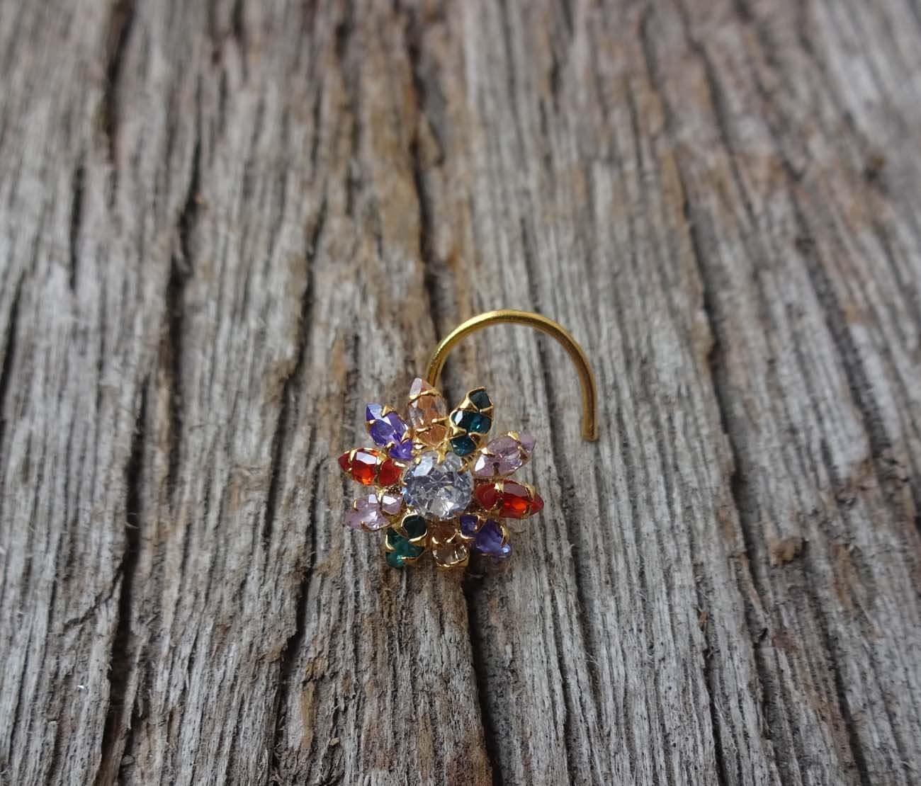 Flower Nose Stud Multi Nose Hoop Crystal Nose Stud Sterling Silver Nose Stud Dainty Nose Stud Crock Screw Nose Stud Twist Nose Stud Indian Nose Ring Indian Nose Stud Sterling Silver Nose Hoop gold