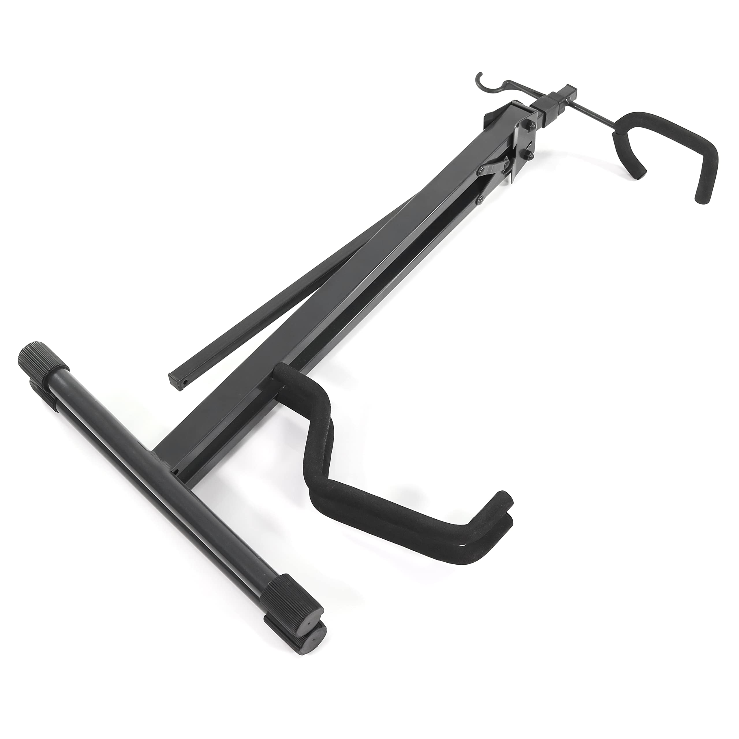 GEBRENT Cello Floor Stand with Bow Hook - Holder for Concerts, Orchestra, Performance, Music - Padded, Adjustable - with Anti-Slip Endpin Rest