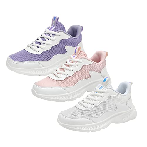 FASDNENDYS Womens Shoes Large Size Casual Shoes Womens Mesh Front Lace Up Mesh Breathable Slide on Athletic Shoes Women
