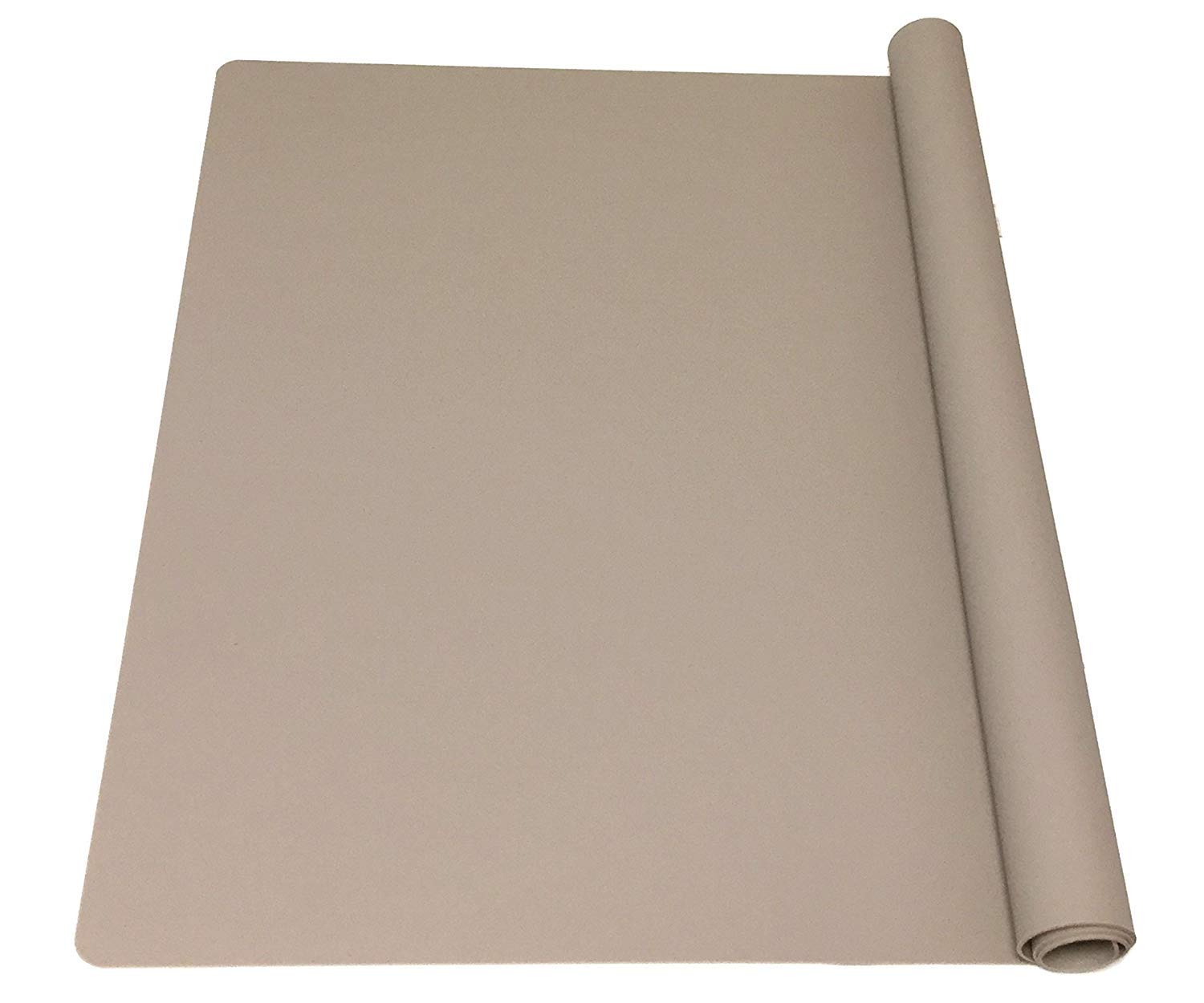 EPHome Extra Large Multipurpose Silicone Nonstick Pastry Mat, Heat Resistant Nonskid Table Mat, Countertop Protector, 23.6''x15.75'' (XL, Taupe)