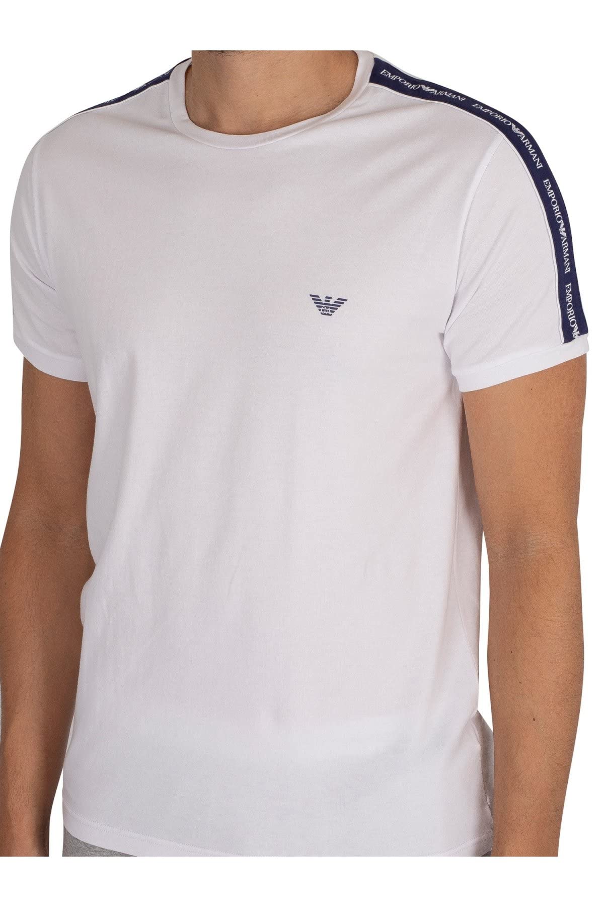 Emporio Armani Men's Core Logoband T-Shirt Regular Fit, White, Small