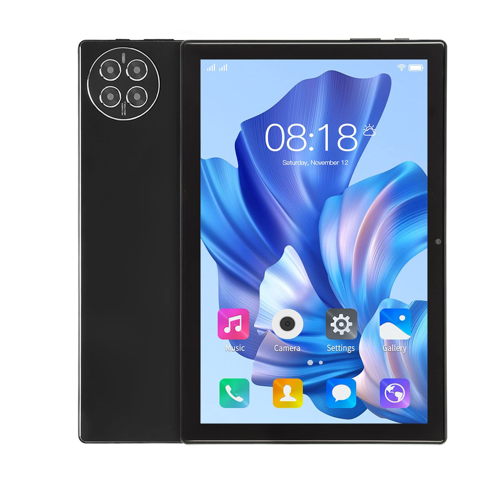 FECAMOS Smart Tablet, 1920x1200 Resolution Dual Speakers 12GB RAM 256GB ROM 10000mAh Octa Core CPU 10in Smart Tablet for Entertainment (Black)