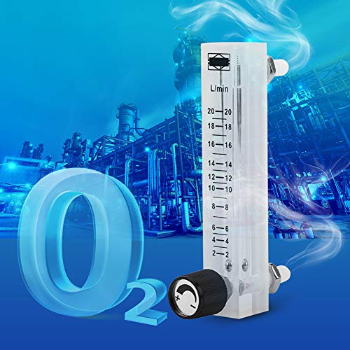 LZQ-7 Flowmeter 2-20LPM Acrylic Air Gas Flowmeter with Control Valve for Measuring Controlling Gas Flow