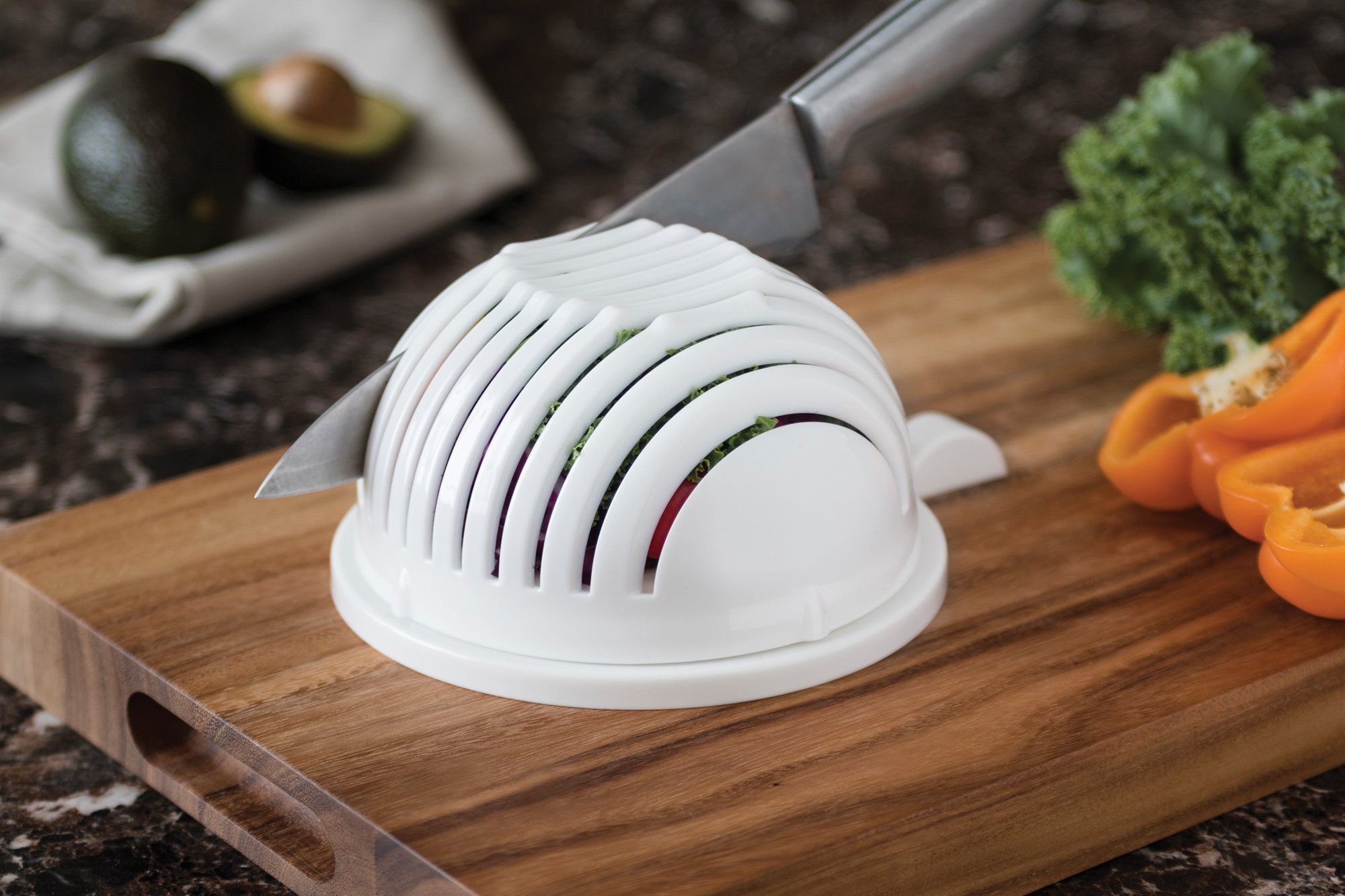 Fox Run Salad Bowl Cutter, 8 x 4 x 7.5 inches, White,8658