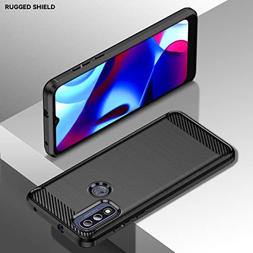 M MAIKEZI Compatible with Motorola Moto G Pure Case with HD Screen Protector Fashion Non-Slip Shock-Absorption Flexible TPU Bumper Soft Rubber Protective Phone Case Cover for Moto G Pure, Black