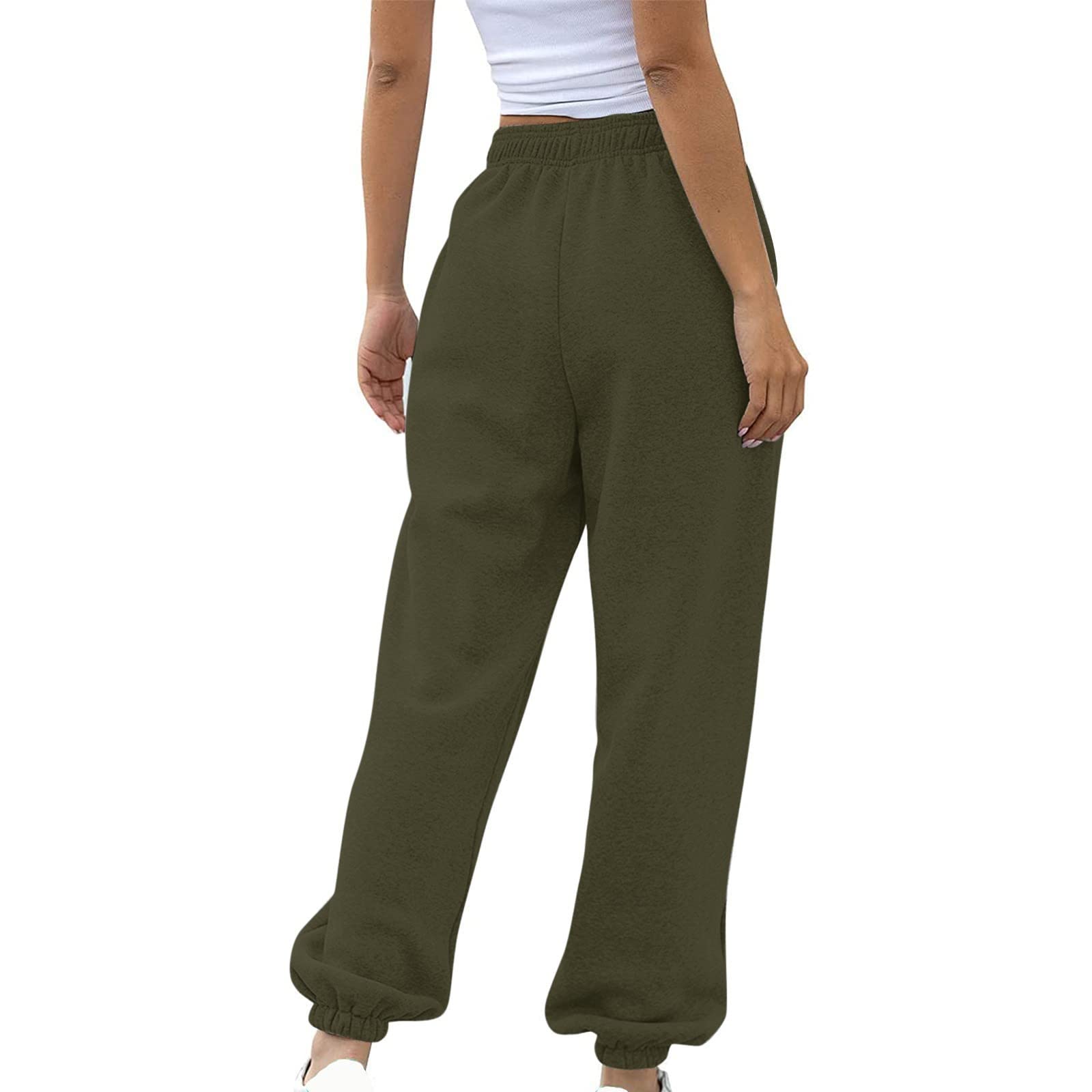 DUOWEI Plus Size Causal Pants Women's Bottom Sweatpants Joggers Pants Workout High Waisted Yoga Pants Studio Works Pants Petite