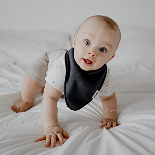 TheAZBaby Baby Bandana Drool Bibs 8 Pack Baby Bibs for Boys, Girls, Unisex Basic Colors