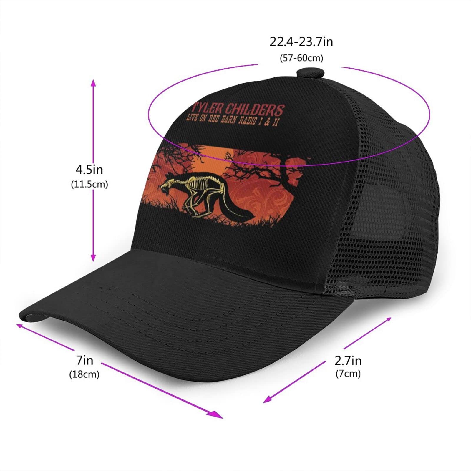 Dankinger Tyler-Childers Mans Womans Mesh Trucker Baseball Cap Run Cap Adjustable Trucker Cap Outdoor Sports Wear Black