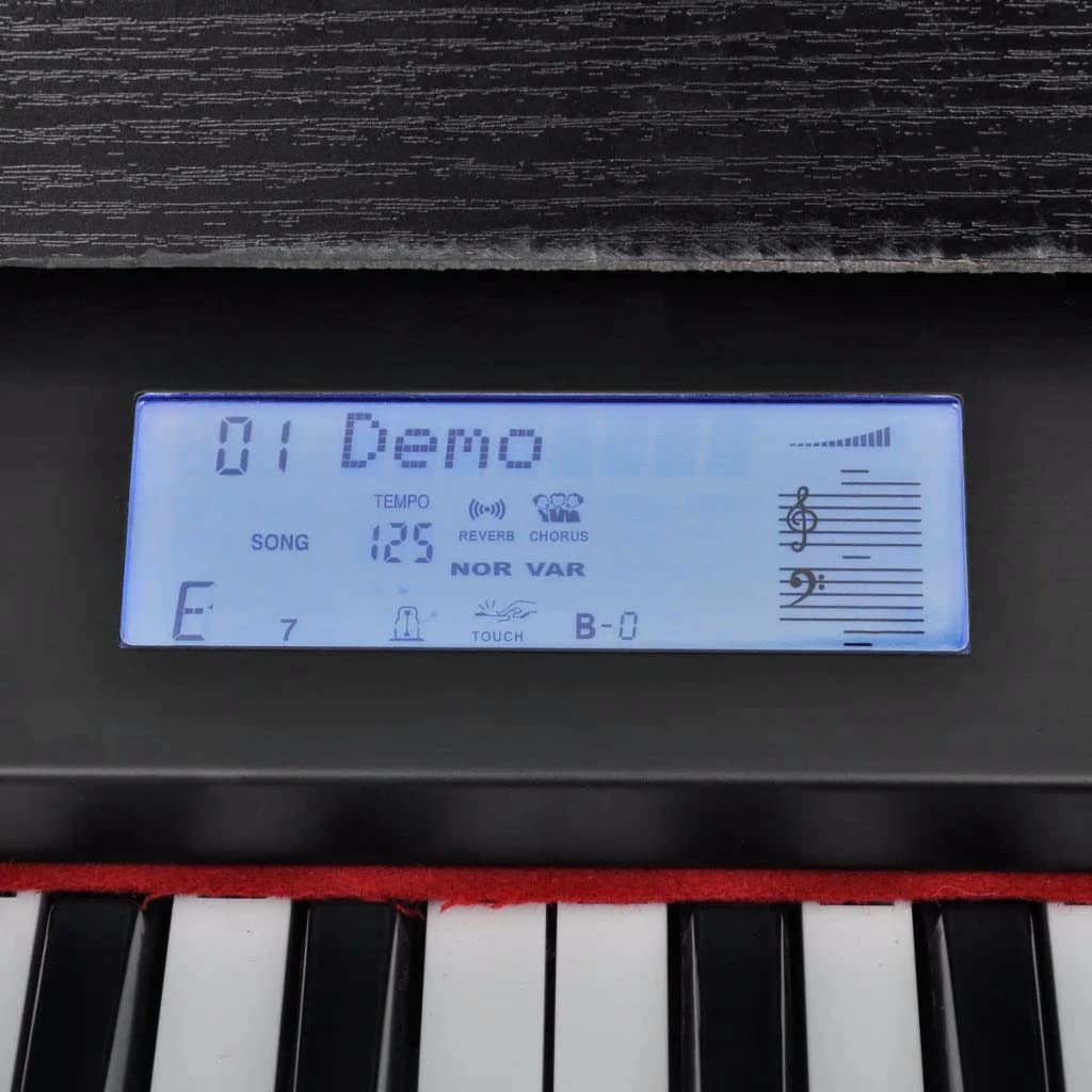 vidaXL Classic Electronic Digital Piano with 88 Keys & Music Stand Keyboard