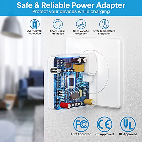 Mac Book Pro Charger - 118W USB C Fast Charger Power Adapter for USB C Port MacBook Pro/MacBook Air 16 15 14 13 Inch, New iPad Pro and All USB C Device, Include Charge Cable(7.2ft/2.2m),White