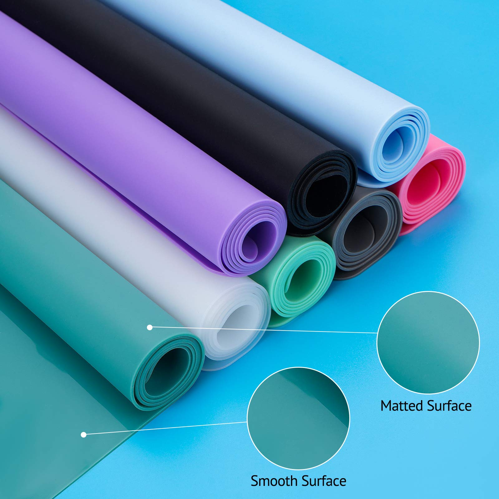 Gartful Silicone Mats for Kitchen Counter, Thicker 0.06", 25 x 17 inches Multipurpose Table Mat, Silicone Pad Desk Work Mat, Nonstick Nonskid Heat-Resistant Pad, Placemat, Black
