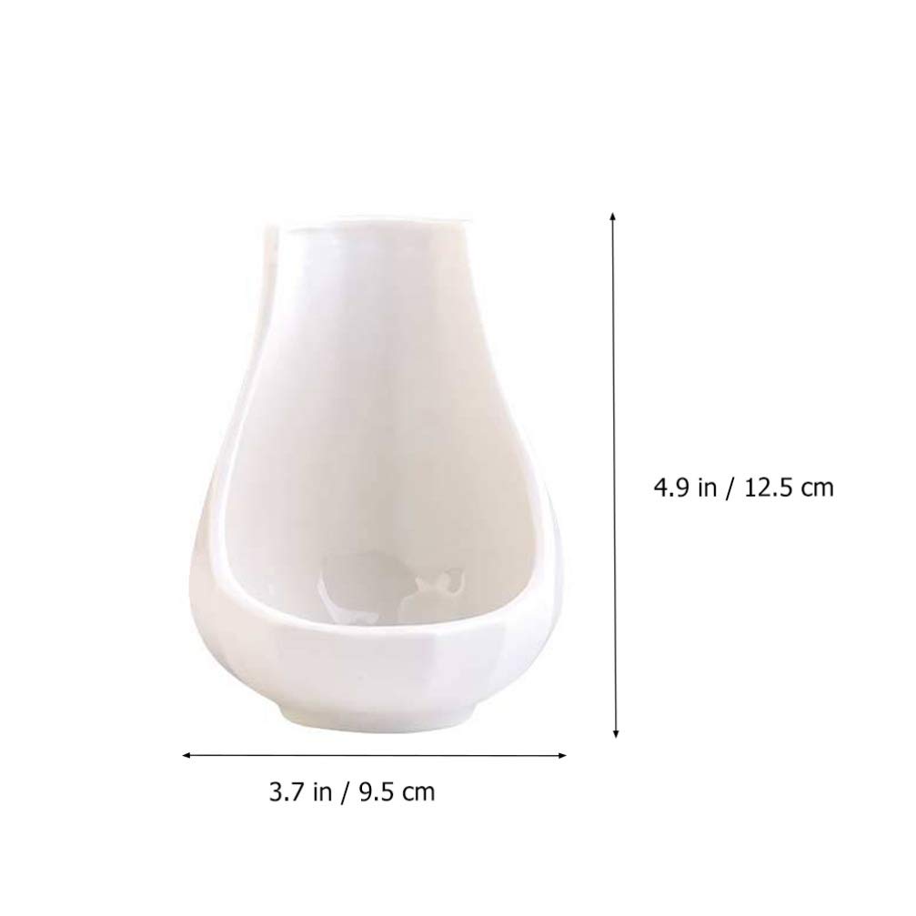 Hemoton Coffee Spoon Holder 1pc Ceramic Spoon Rest Ceramics White Pallet Commercial Ceramic Utensil Holder