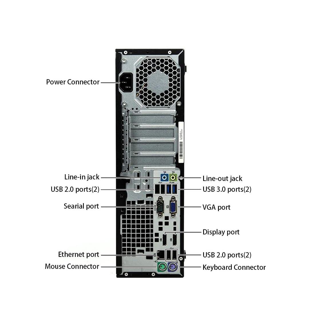 HP EliteDesk 800 G1 SFF Desktop PC,Built in WiFi Refurbished Desktop i5,Win 10 Office Computers,16G Ram,256GB SSD + 500GB HDD,DVDRW,DP,HDMI,BT,Wireless Keyboard and Mouse + TJJ Mouse Pad (Renewed)