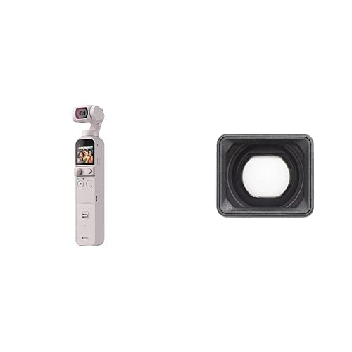 DJI Pocket 2 Exclusive Combo with Wide-Angle Lens - Handheld 3-Axis Gimbal Stabilizer with 4K Camera, 1/1.7” CMOS, 64MP Photo, Pocket-Sized, ActiveTrack 3.0, YouTube TikTok Video Vlog, Black
