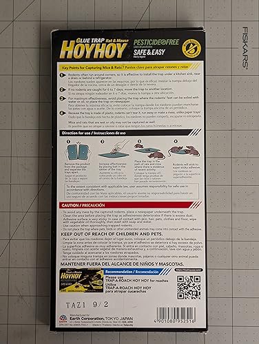 HOY HOY Rat & Mouse Regular Size Glue Trap 8 Traps [4 Pack] - Heavy-Duty Professional Strength Ready-to-Use Pest Control, Kids & Pets Friendly Indoor Home Mouse and Other Household Pests