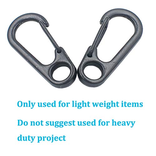 DGOL 15pcs Zinc Alloy Mini Paracord Hook Rope Small EDC Carabiner Clip,Molle Clasp Cord Clasp Fastener Holder