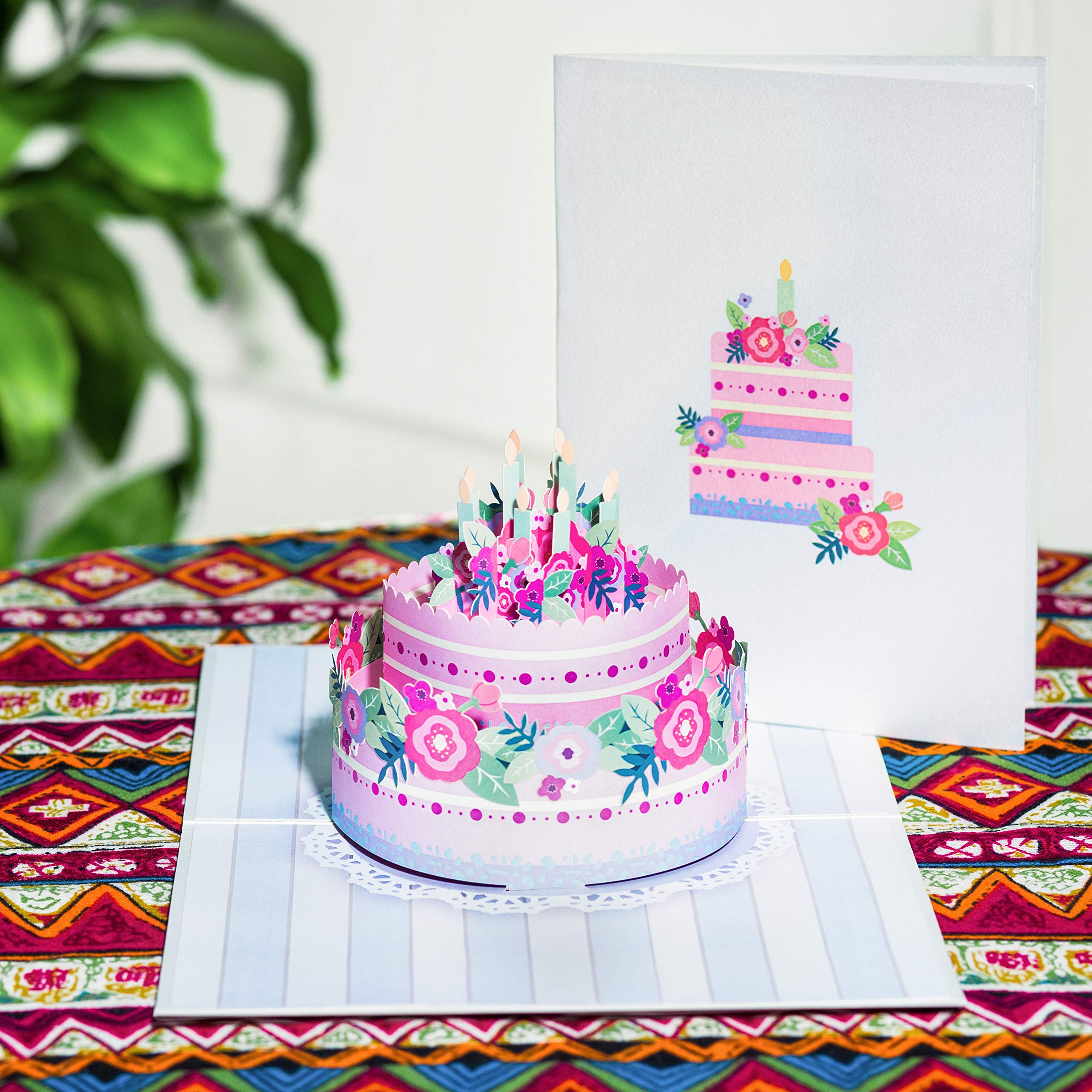 DKT HANDMADE Pop up birthday cake card, Happy birthday pop up card, Birthday 3d card, Happy Birthday Pop Up Card (Wedding cake)