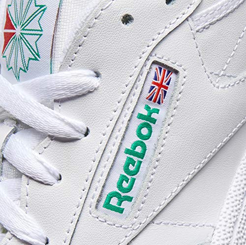 Reebok Men's Club C 85 Walking Shoe, white/green, 8.5 M US