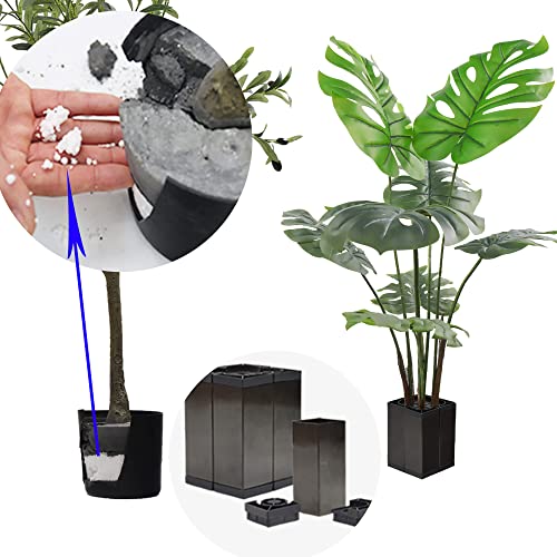 REGIS Artificial Monstera Deliciosa Plant, 4ft Tall Fake Tropical Palm Tree ,8 Pcs Different Turtle Leaves, (2 Pack)