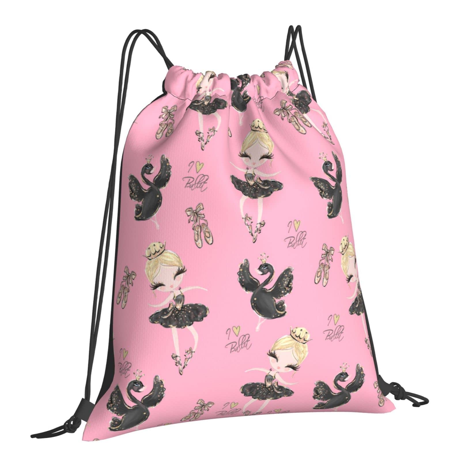 FATTTYCY Ballet Bags Gym Drawstring Stuff Dance Backpack Cinch Sack Gifts For Women