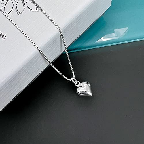Tiny Delicate and Dainty Sterling Silver Heart Necklace, Girlfriend Gift, Gift for Mom, Daughter Birthday Gift, Best Friend Gift, 16 inches plus 2-inch extender
