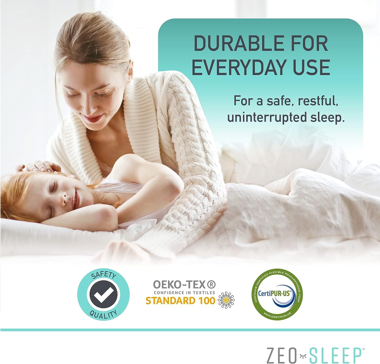 Memory Foam Mattress Topper with Cover 1.5 inch Twin Size - Ergonomic Bed pad Mattrress Support Back Pain Relief