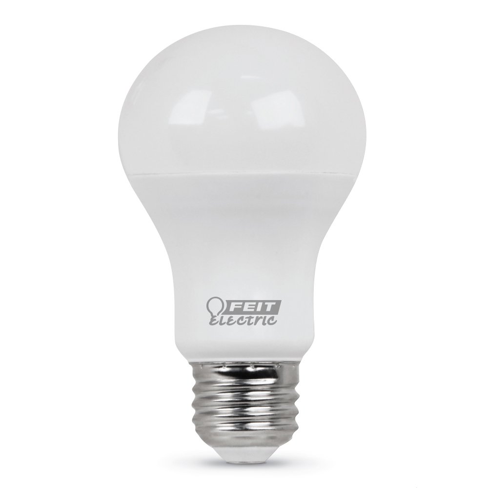 Feit Electric A19 LED Light Bulbs, 60W Equivalent, Non Dimmable, 800 Lumens, E26 Standard Base, 3000k Warm White, 80 CRI, 10 Year Lifetime, Energy Efficient, 10 Pack, A800830/10KLED/10/RP