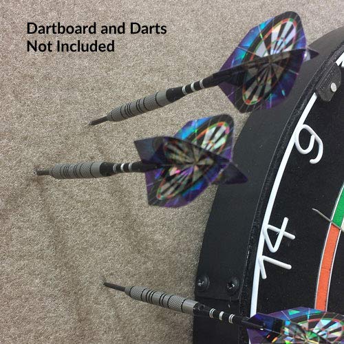 Dart-Stop 36 inch Black Octagon Pro Dart Board Back Board | Wall Protector | Dartboard Surround