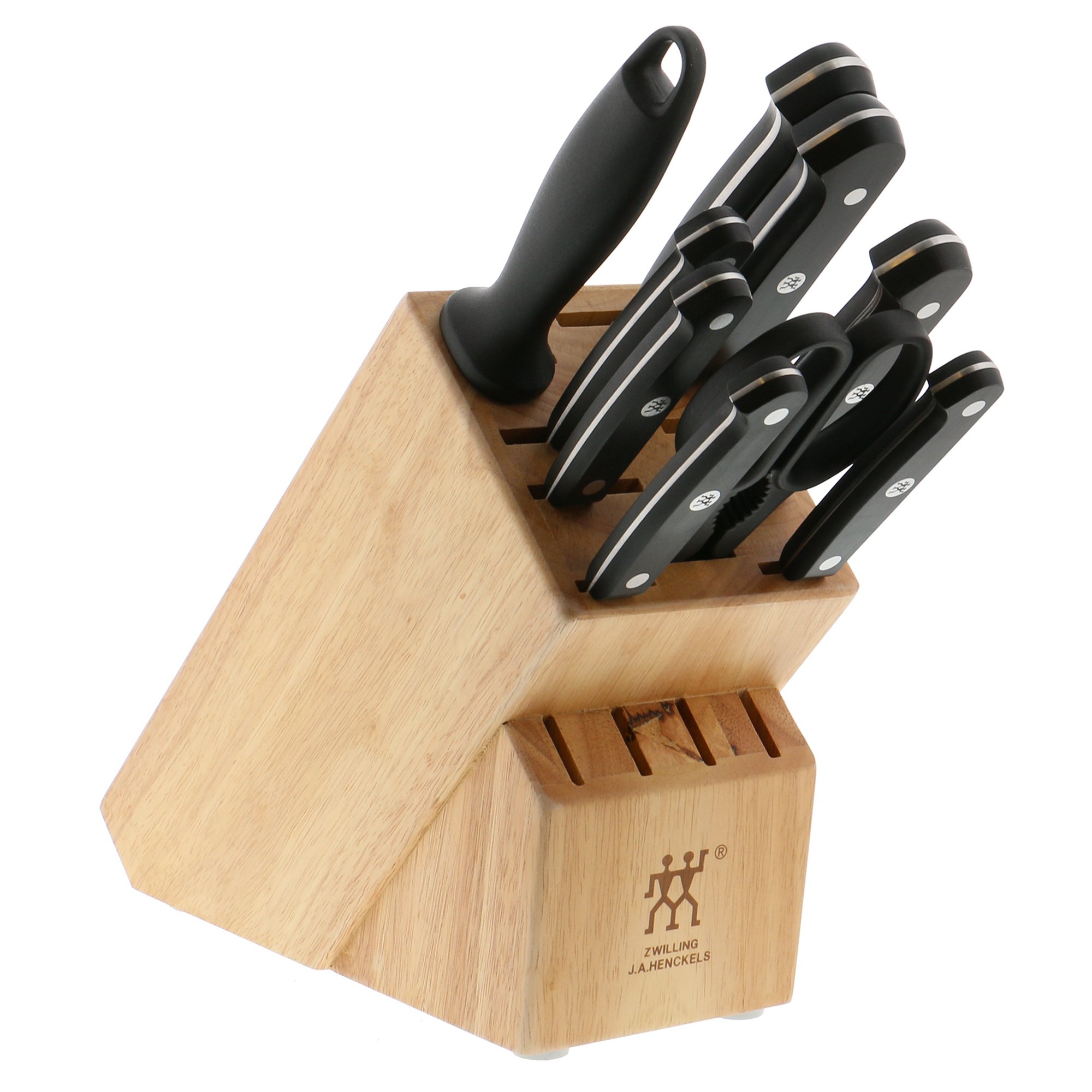 HENCKELS Zwilling gourmet 10-pc knife block set, 3.15 Pound, Black/Stainless Steel (36131-005)