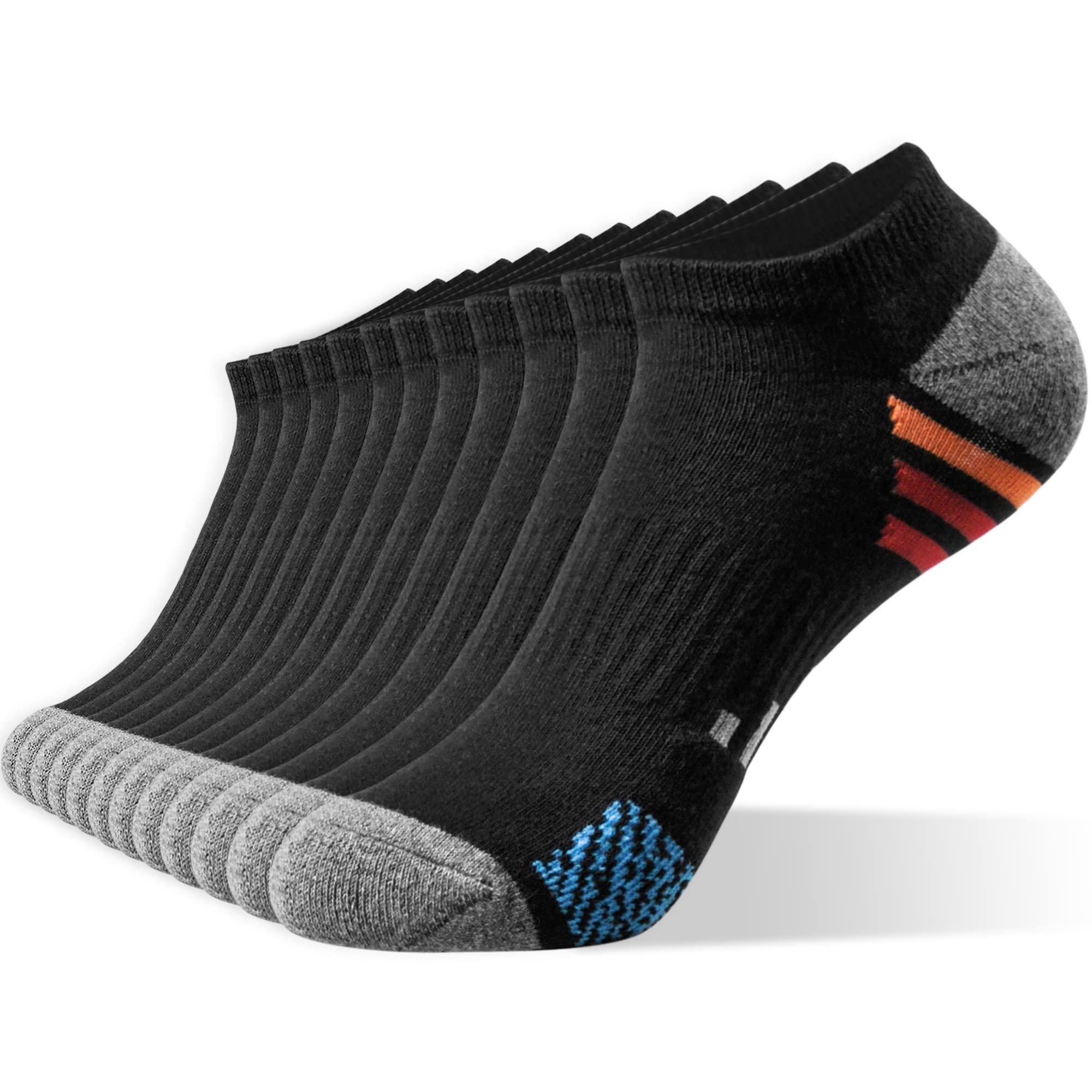 ECOEY Boys and Girls No Show Cushioned Athletic Running Socks 12 Pairs