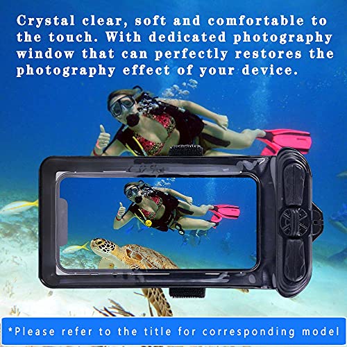 Puccy Case Cover, Compatible with Infinix Smart 5A Smartphone Black Waterproof Pouch Dry Bag (Not Screen Protector Film) New Version