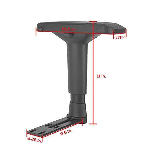 Replacement Adjustable Arms Armrest Pair Upright Bracket with Pads Fits Most Gaming Chairs (4D)