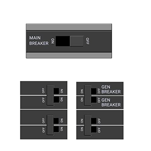 Generator Interlock Kit Compatible with Eaton Cutler Hammer Generator BR and CH Series 150 or 200 Amp Panel, 1 1/4β1 7/16" Spacing Between Main Breaker and Generator Circuit Breakers