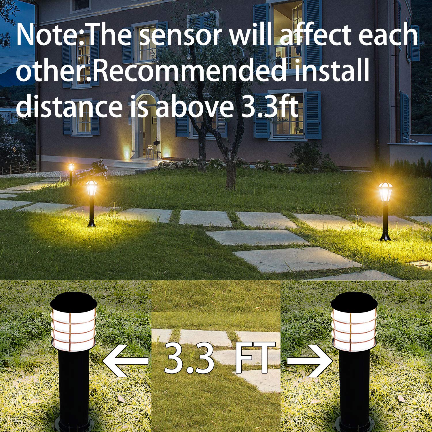 Dusk to Dawn Night Light Bulbs 6W E12 Light Sensor Bulb 3000K 60w Equivalent LED Bulb E12 LED Candelabra Bulb Base,Auto On and Off for Home,Outdoor,Yard Light,Warm White (2 Pack)