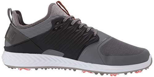 PUMA GOLF Men's Ignite Pwradapt Caged Golf Shoe, Quiet Shade-Bronze-Puma Black, 12 M US