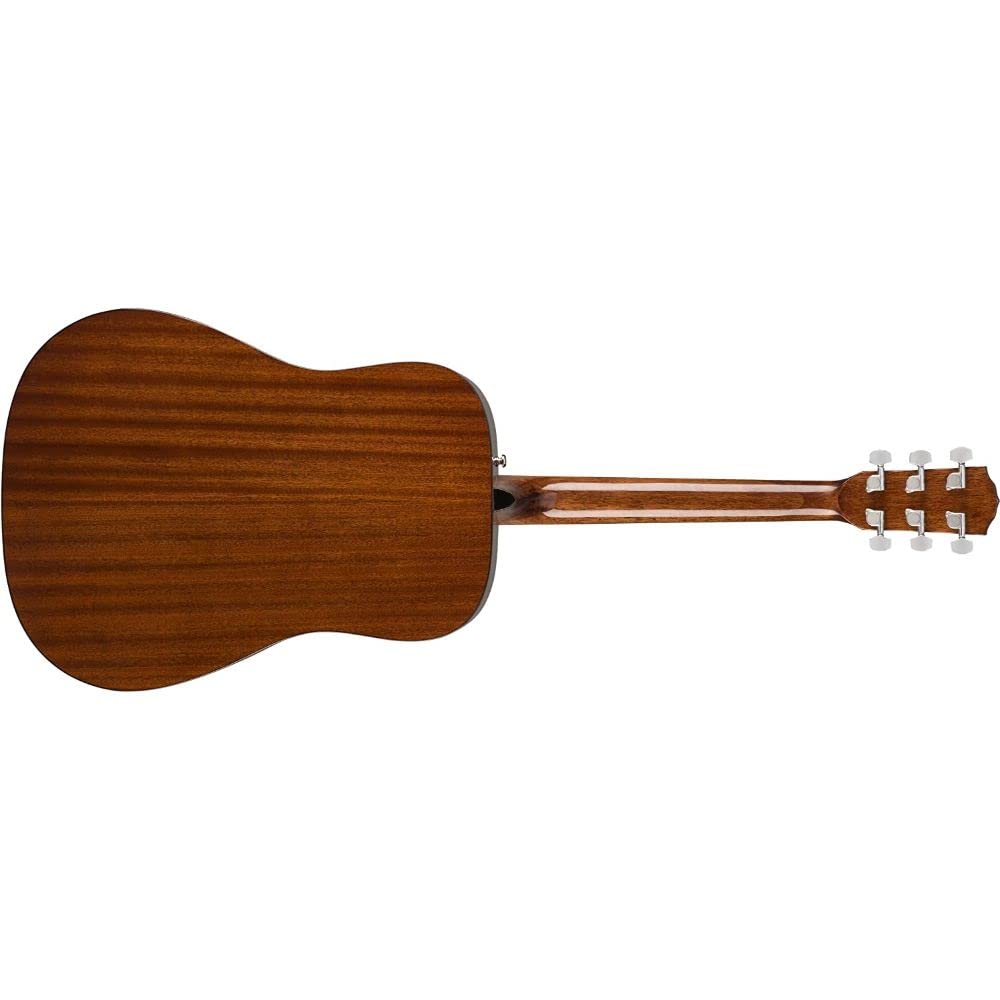 Fender CD-60S Dreadnought Acoustic Guitar, Walnut Fingerboard (Natural, Left-Hand) Bundle with Fender Classic Celluloid Guitar Medium 12-Pack Picks 351 Shape and Fender 2" Guitar Straps