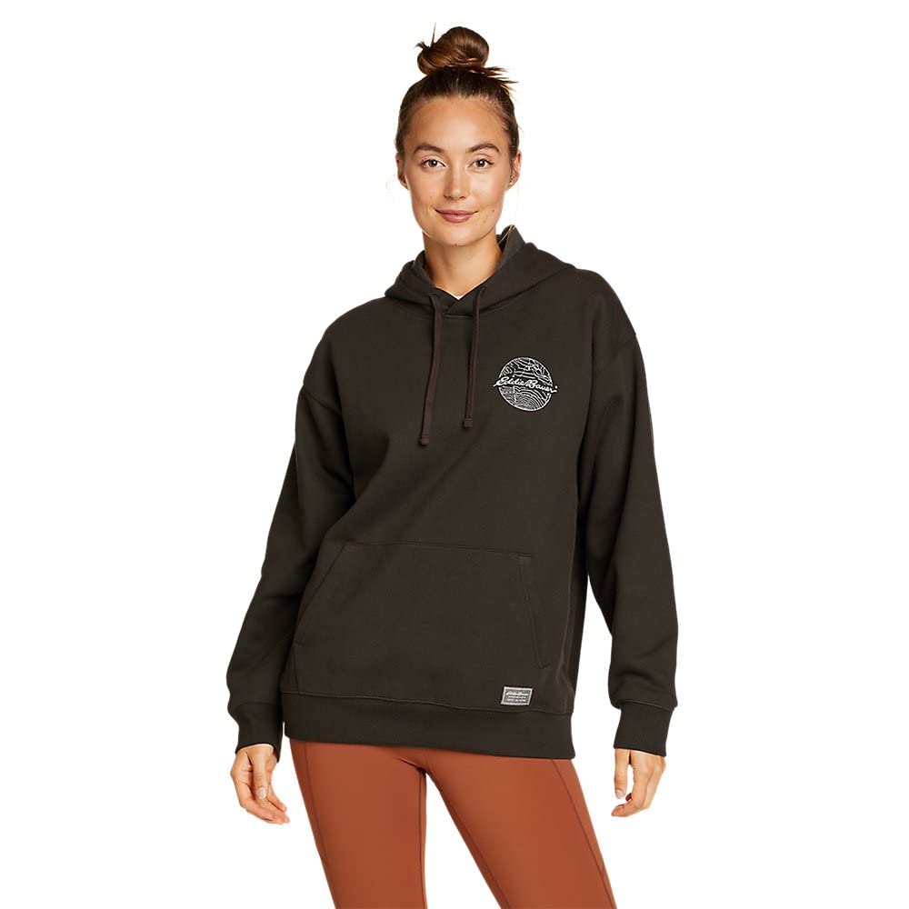 Eddie Bauer EB Signature Long-Sleeve Graphic Pullover Hooded Sweatshirt, Vapour, Large