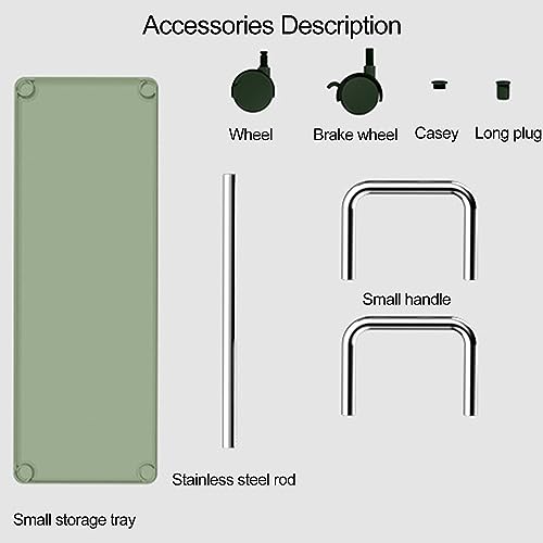 Compact Storage Cart for Tight Spaces 1 Set Crevice Cabinet Rolling Clear Bathroom Organizer Shelf Multi Layers Large Capacity Moveable Laundry Room Atrovirens Triple Layer