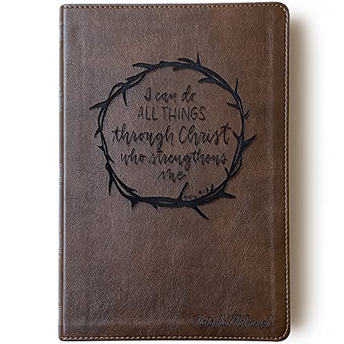 Hand Lettered & Laser Engraved NKJV Open Bible, Perfect Gift for Wedding, Baptism, Graduation or Birthday