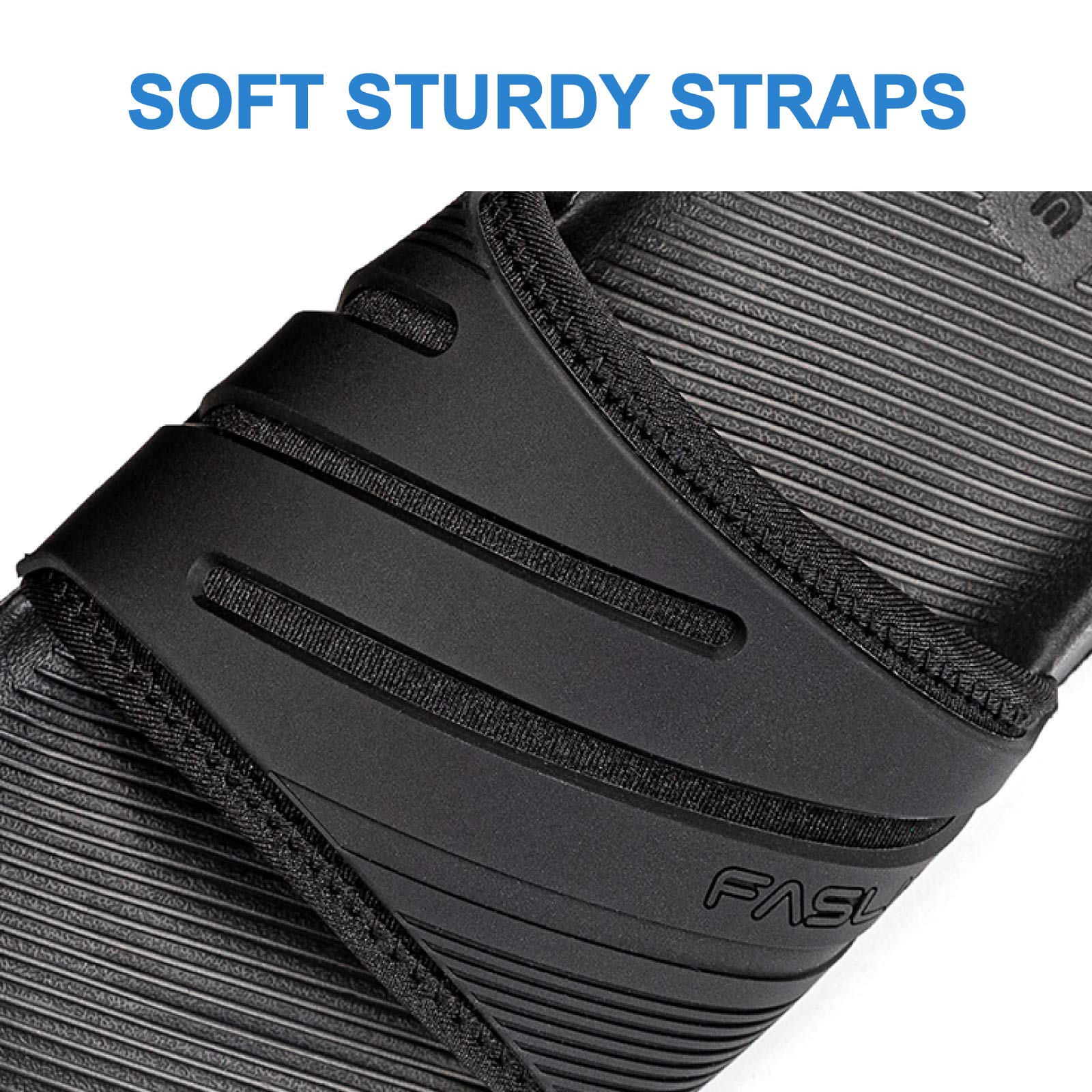 Faslie Slides for Men Athletic Slide Sandal for Beach, Comfort Open Toe Slip-On Indoor Outdoor Slides, Size 8-12