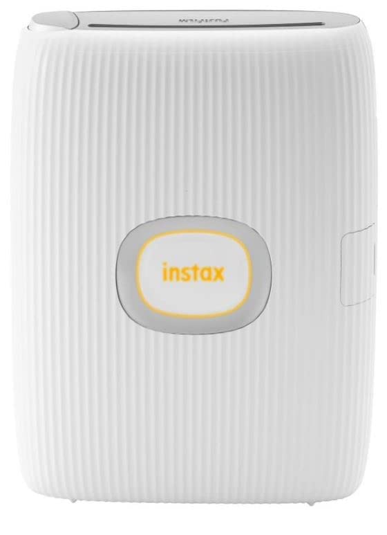 Fujifilm Instax Mini Link 2 Smartphone Printer Plus Films 20 Pack, Stickers and Bonus All-Purpose Microfiber Cloth (Clay White)