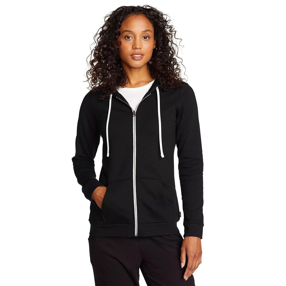 Eddie Bauer Women's Camp Fleece Full-Zip Hoodie, Cosmos, Medium