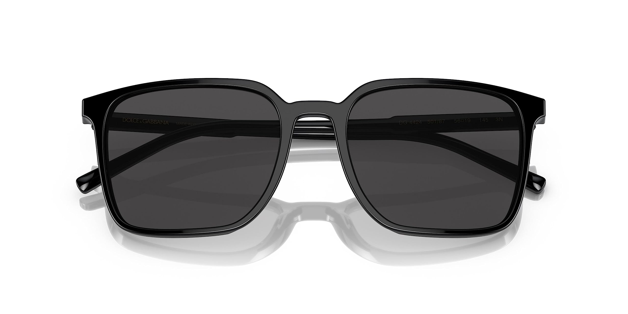 Dolce & Gabbana DG4424-50187 Sunglasses Black w/Dark Grey 56mm