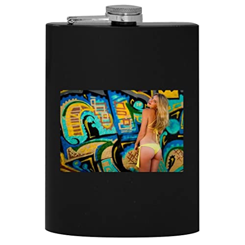 FC Carino B35Y22D63W0734621M07T32C02S27-8oz Black Hip Alcohol Drinking Flask PDI #PIDP734621