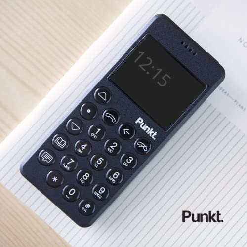 Punkt. MP02 New Generation 4G LTE Minimalist Mobile Phone, Unlocked, Nano-SIM, Wi-Fi Hotspot, Digital Security, 2GB RAM+16GB Storage, 1280 mAh Battery, Multiband β Black