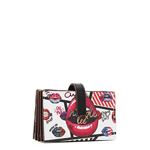 DESTINY BY NICOLE LEE Accordion Credit Card Holder Case RFID Blocking Eco Leather Snap Button Wallet Cash Purse for Women