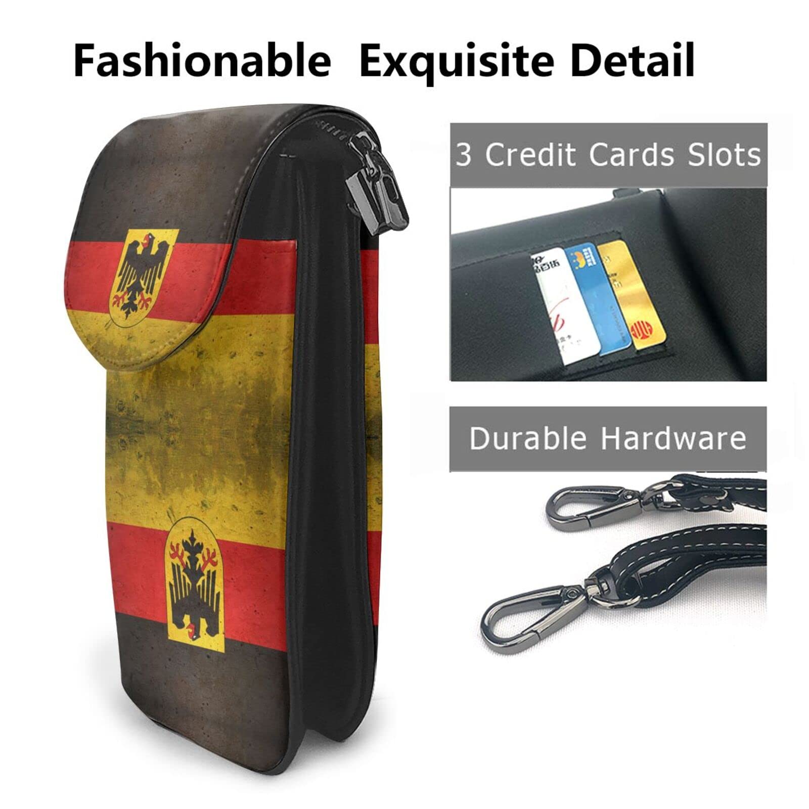 German Eagle Flag Small Crossbody Bag Cell Phone Pouch for Women Wallet Bag Coin Purse