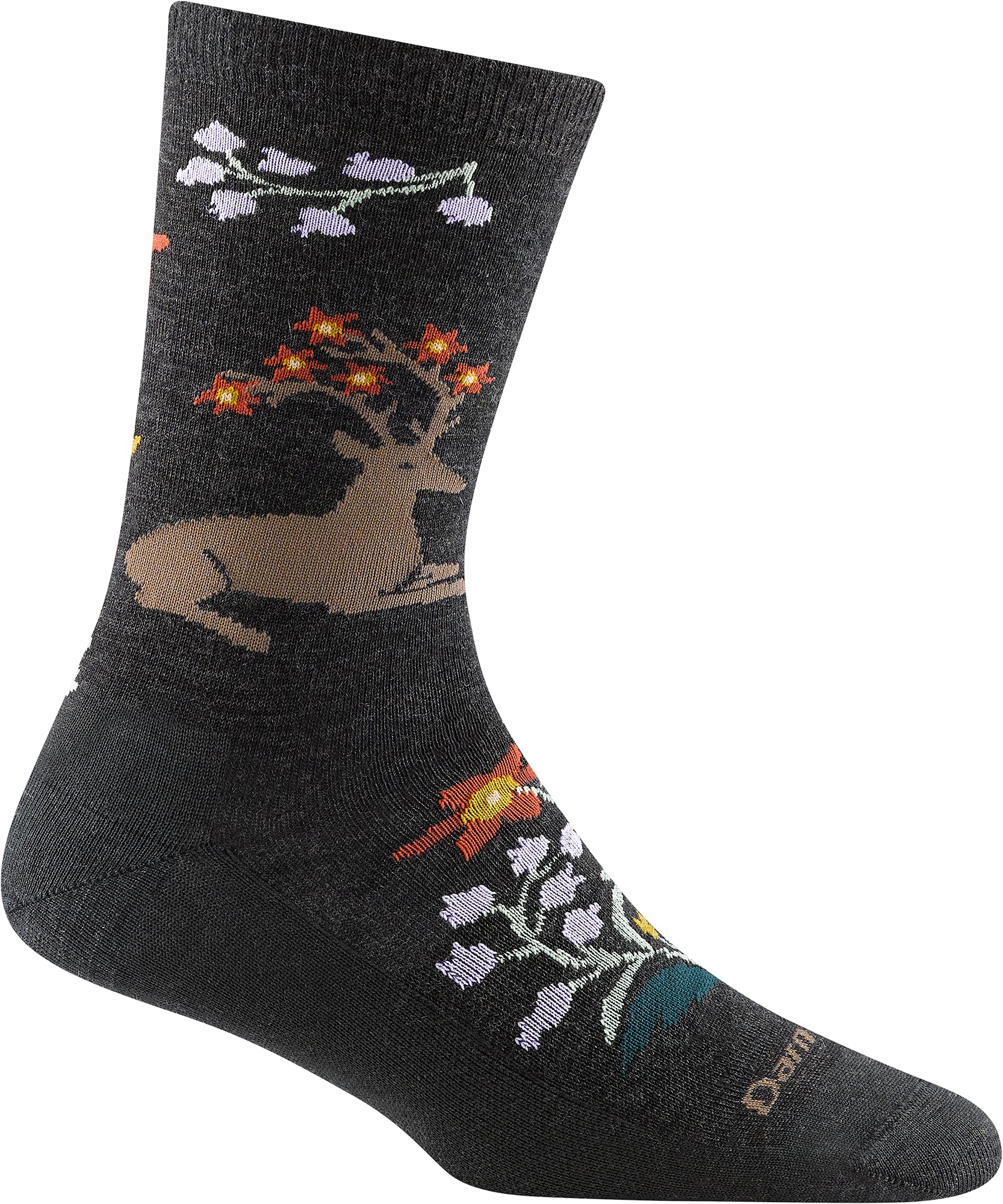 DARN Tough (6086) Women's Lifestyle Fable Crew Lightweight Sock - (Charcoal, Large)