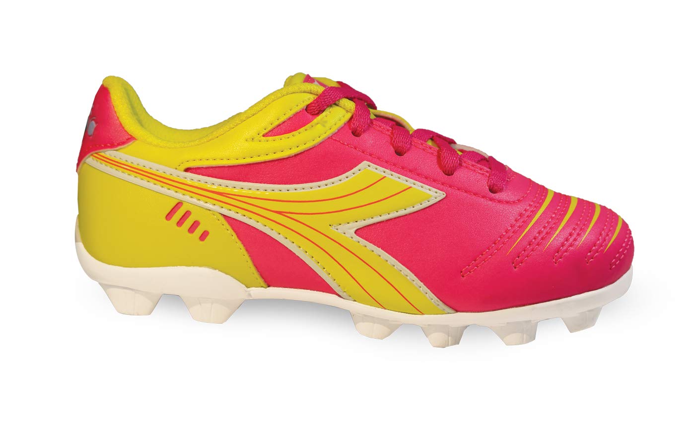 Diadora Kid's Cattura MD JR Soccer Cleats (9 Toddler, Black/Red/White)
